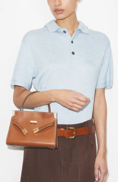 Tory Burch Petite Lee Radziwill Double Bag - Aged Tan