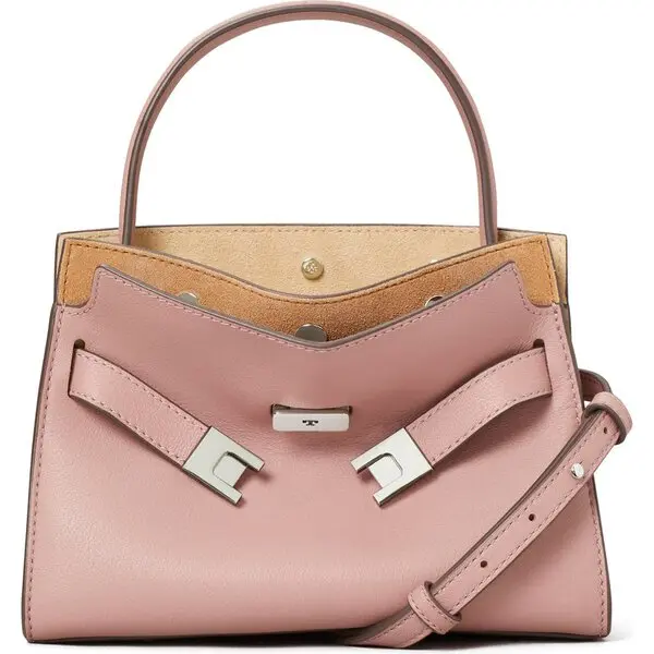 Tory Burch Lee Radziwill Petite Double Bag - Light Mauve