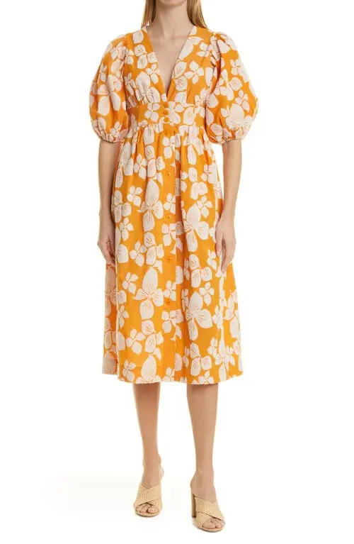 open lace back dress Blurred Floral Print Mini Dress | Akemi main image 1
