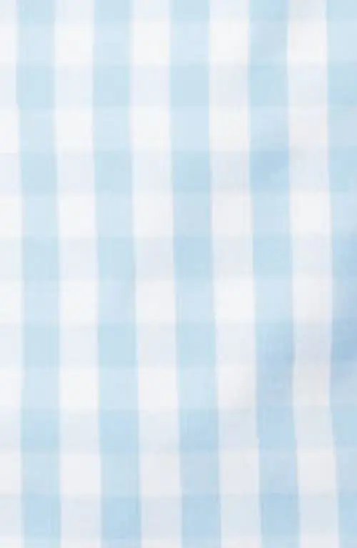 PETITE PLUME Gingham Cotton Pajama Set - Blue