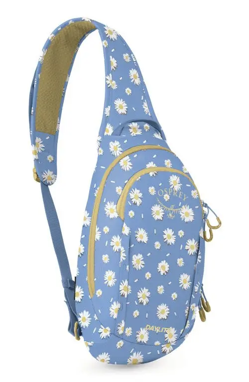 OSPREY Daylite Water Repellent Sling Backpack - Daisy Print Sevres Blue