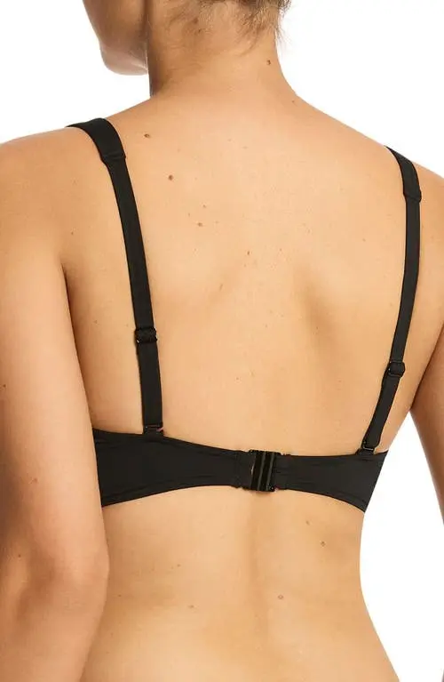 SEA LEVEL Cross Front Bra Swim Top - Black