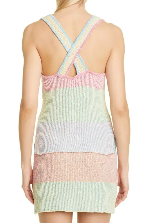 YANYAN Two-tone Tweed Tank