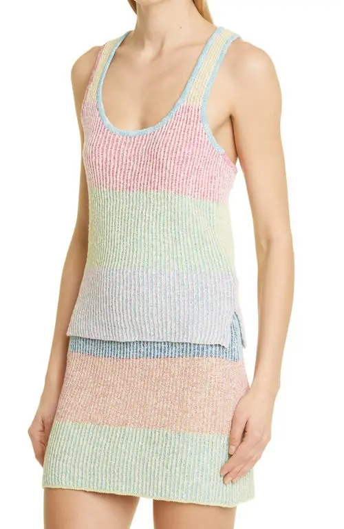 YANYAN Two-tone Tweed Tank