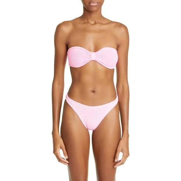 Hunza G Jean Crinkle Bandeau Two-piece Swimsuit