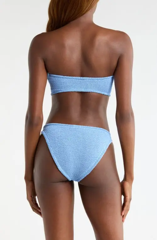 Hunza G Jean Crinkle Bandeau Two-piece Swimsuit - Cornflower