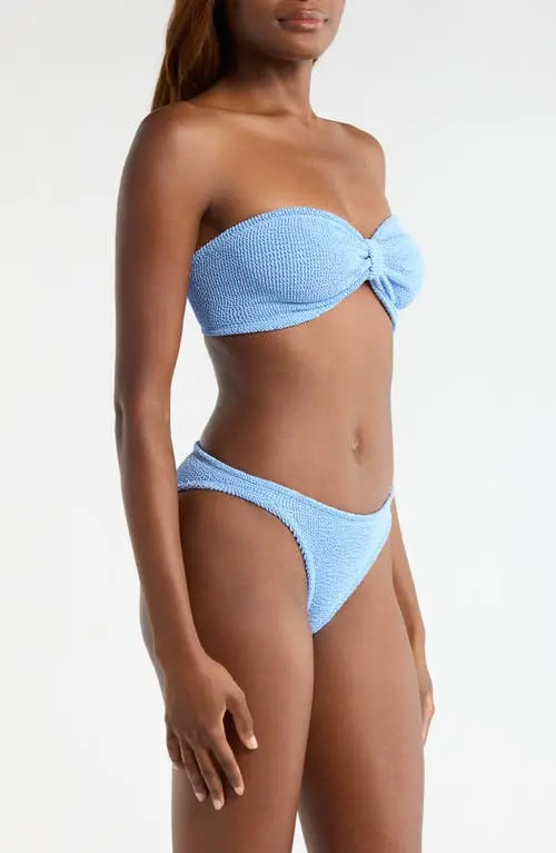 Hunza G Jean Crinkle Bandeau Two-piece Swimsuit - Cornflower