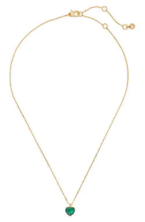 Kate Spade New York My Love Birthstone Heart Pendant Necklace - Peridot