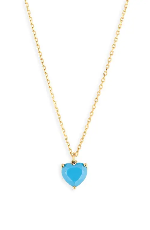 Kate Spade New York My Love Birthstone Heart Pendant Necklace - Turquoise