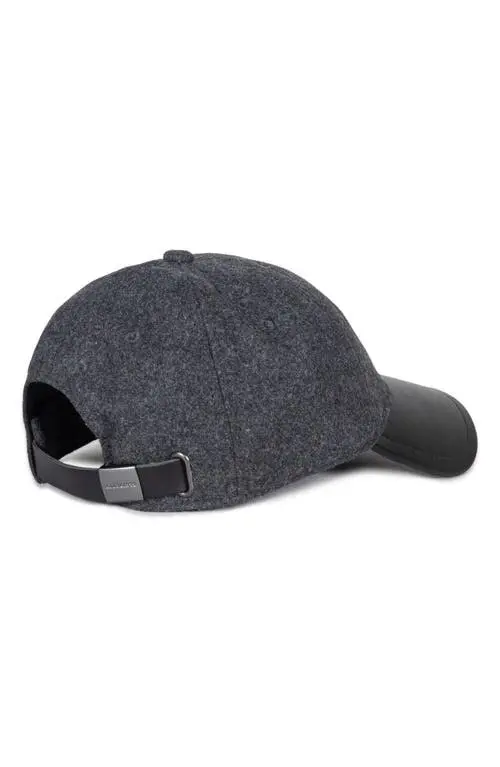 ALLSAINTS Leather Brim Baseball Cap