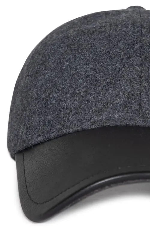 ALLSAINTS Leather Brim Baseball Cap