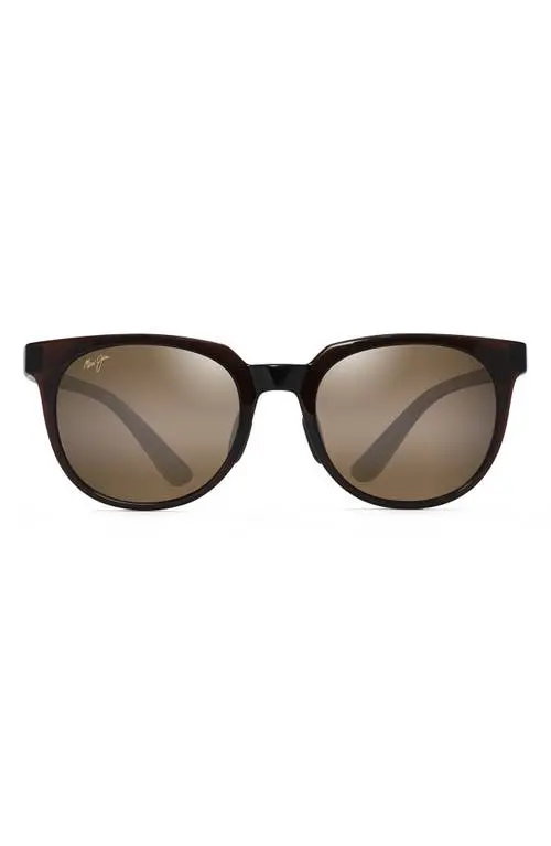Maui Jim Wailua 49mm Round Sunglasses - Translucent Rootbeer