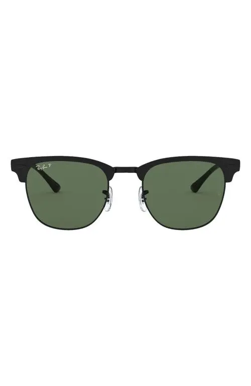 Ray-ban Clubmaster Metal Square Sunglasses - Black/ Green