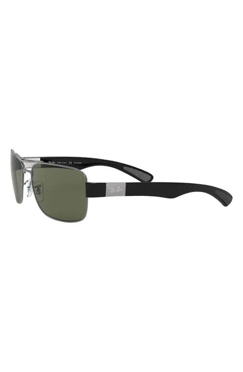 Ray-ban 64mm Polarized Square Sunglasses