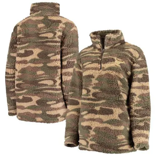 G-III SPORTS BY CARL BANKS St. Louis Blues Sherpa Quarter-zip Jacket - Camo