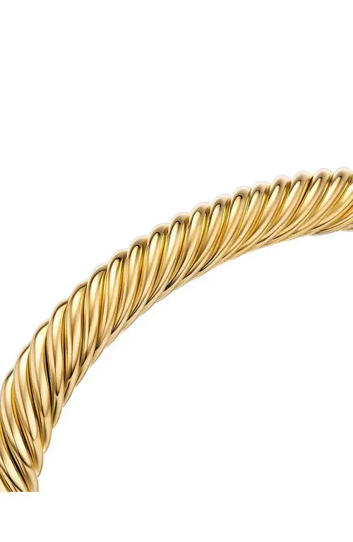 David Yurman 18k Gold Cable Cuff Bracelet
