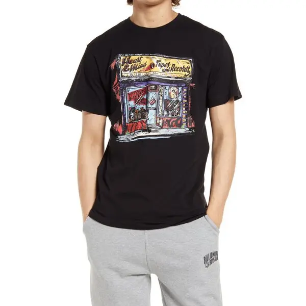 BILLIONAIRE BOYS CLUB Bb Tapes & Records Graphic Tee - Black