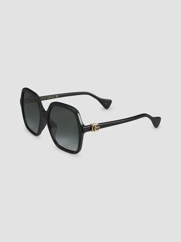 Gucci Mini Running 56mm Square Sunglasses - Black
