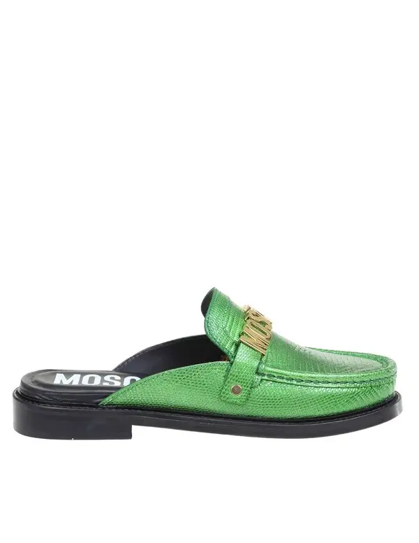 Moschino Moccasin In Color Leather
