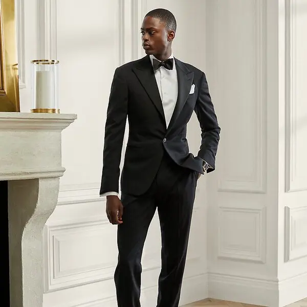 Ralph Lauren Gregory Handmade Barathea Peak Tuxedo - Black