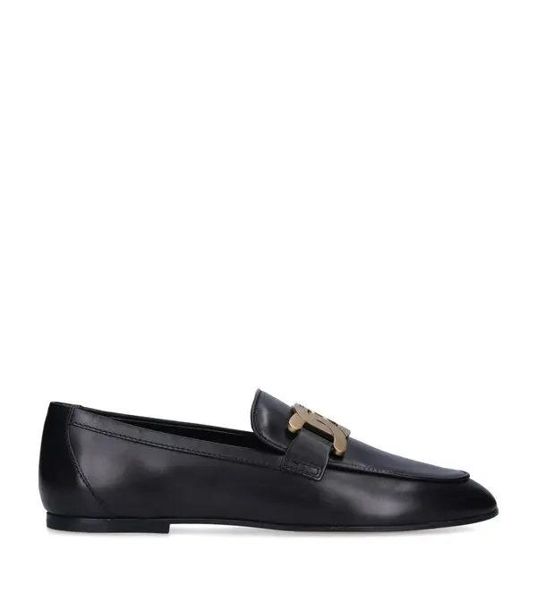 TOD'S Leather Loafers - Black
