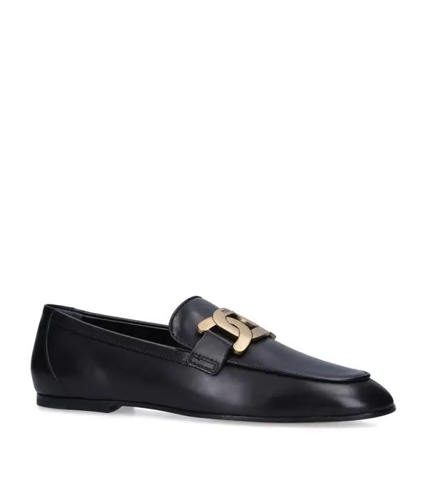 TOD'S Leather Loafers - Black