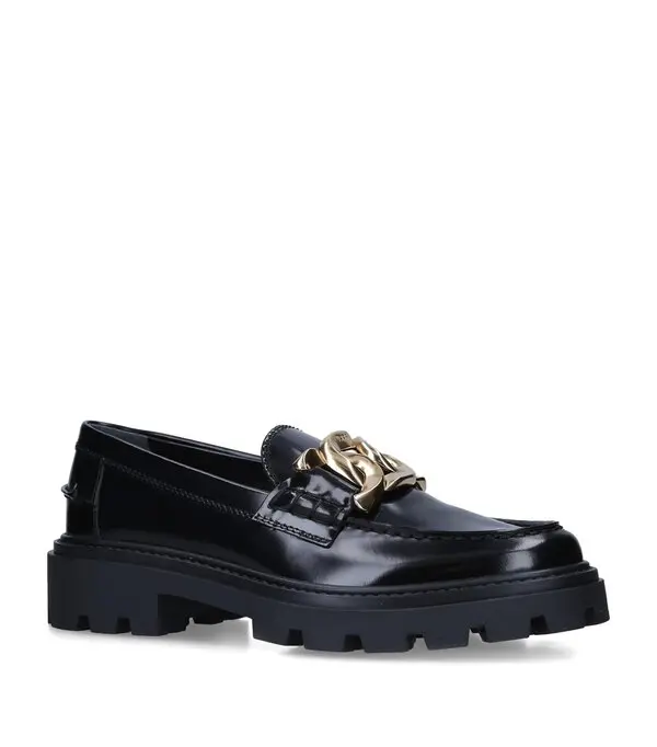 TOD'S Leather Lug-sole Loafers