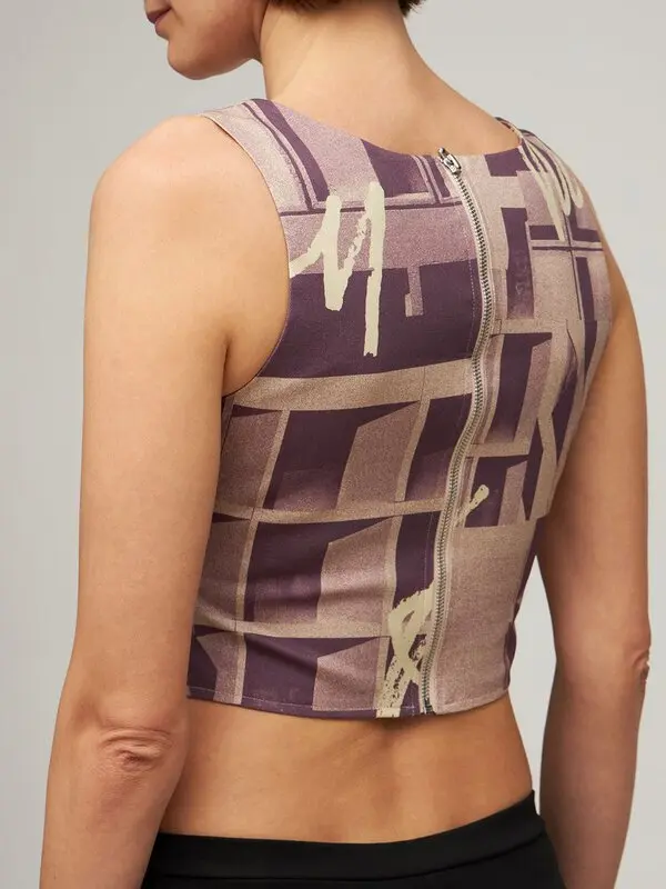 Miaou Campbell Printed Cotton Corset