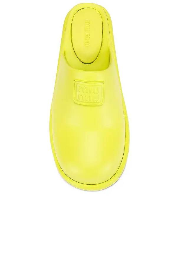 Miu Miu Soft Mules - Lime