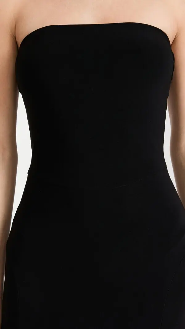 Norma Kamali Strapless Fishtail Gown - Black