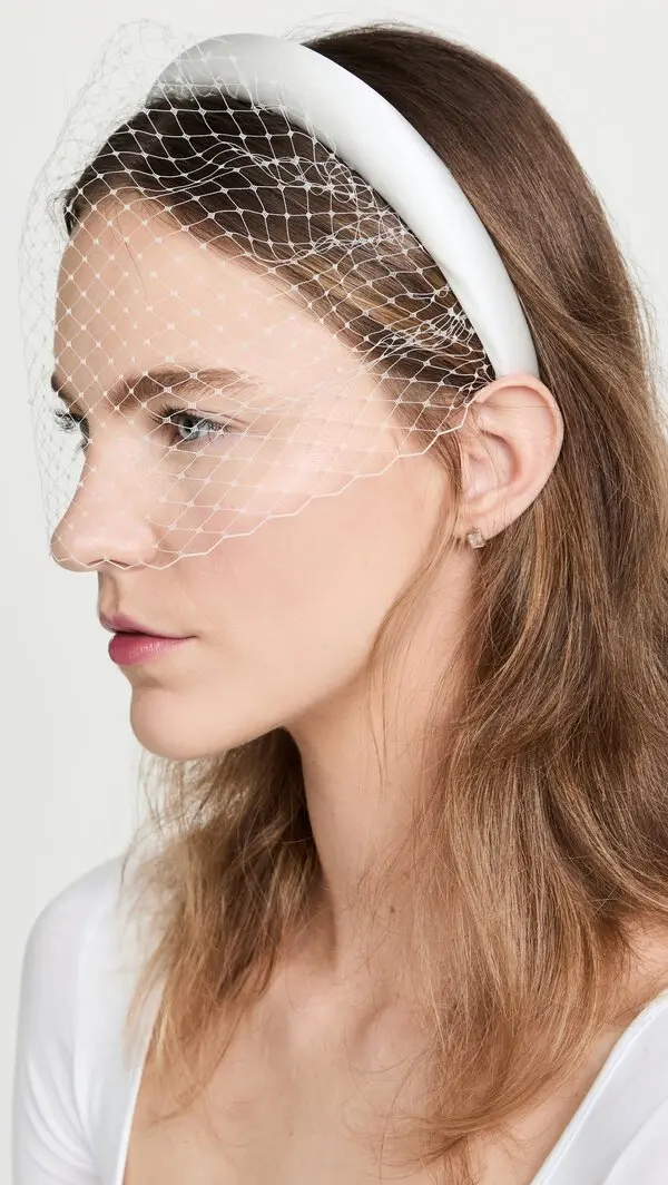 JENNIFER BEHR Tori Voilette Headband - Cream