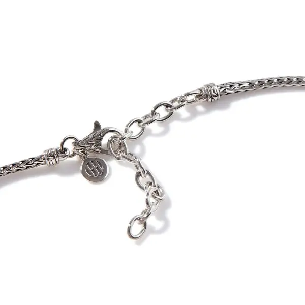 John Hardy Carved Chain Pendant Necklace Pav