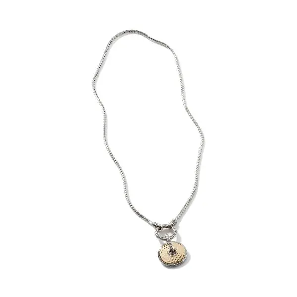 John Hardy Hammered Gold Pendant Necklace - Silver