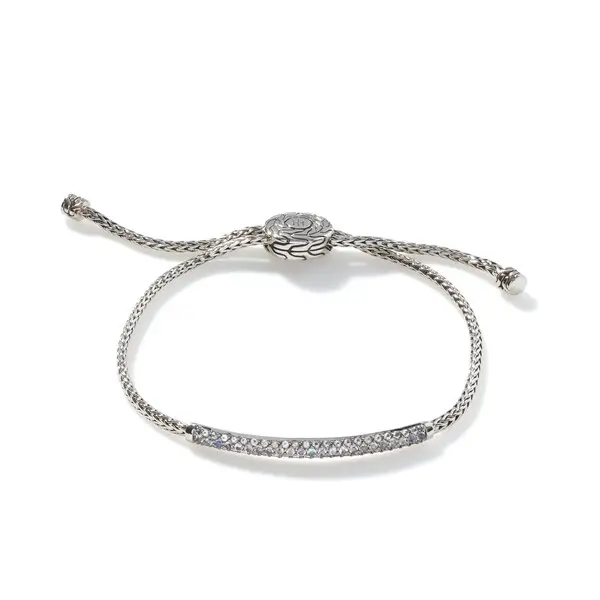 John Hardy Pave Black Diamond Slider Bracelet