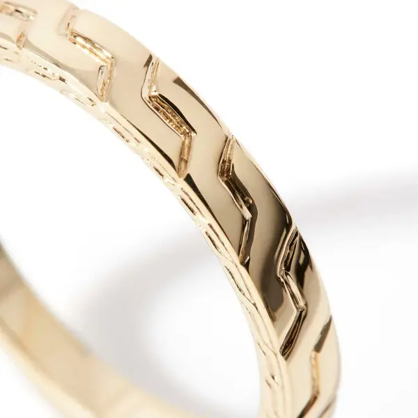 John Hardy Carved Chain Band Ring Slim
