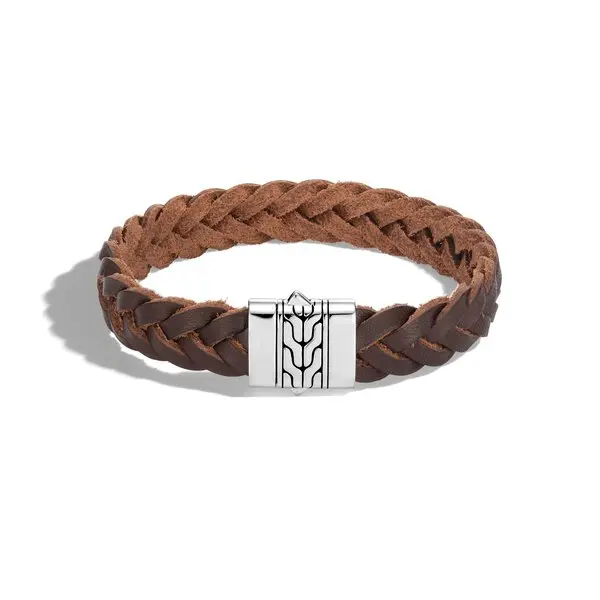 John Hardy Leather Pusher Clasp Bracelet