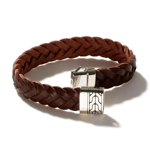 John Hardy Leather Pusher Clasp Bracelet