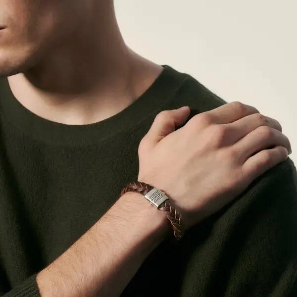 John Hardy Leather Pusher Clasp Bracelet