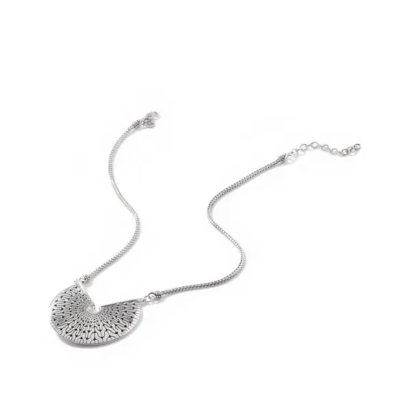 John Hardy Carved Chain Pendant Necklace