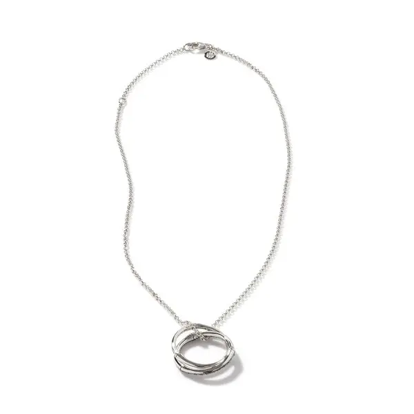 John Hardy Bamboo Pendant Necklace Pav