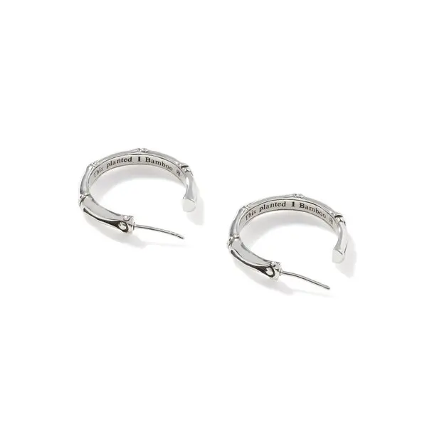 John Hardy Bamboo J Hoop Earrings Small