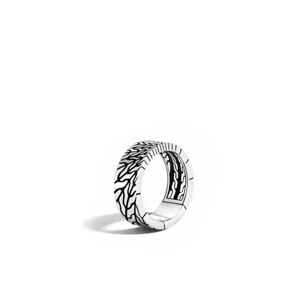 John Hardy Carved Chain Band Ring