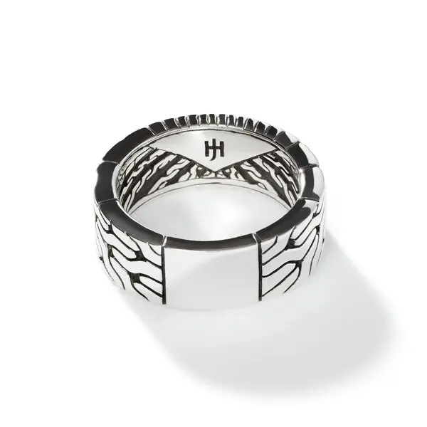 John Hardy Carved Chain Band Ring