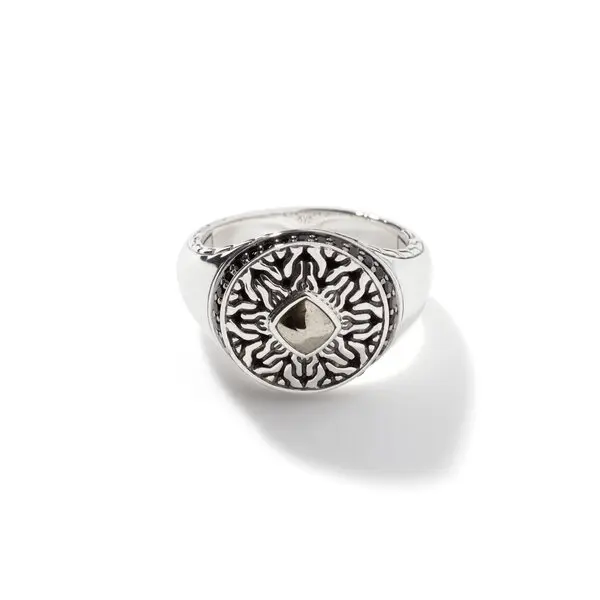 John Hardy Radial Pavé Signet Ring
