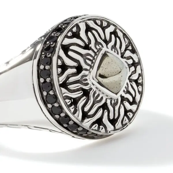 John Hardy Radial Pavé Signet Ring
