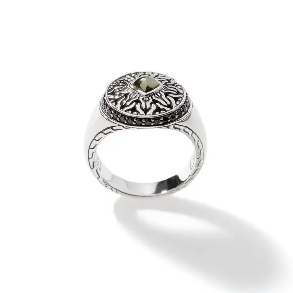 John Hardy Radial Pavé Signet Ring