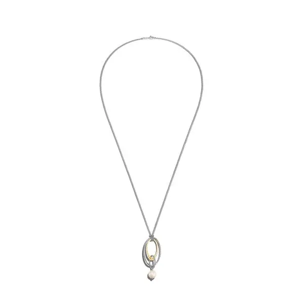 John Hardy Palu Pearl Pendant Necklace In Gold - Silver