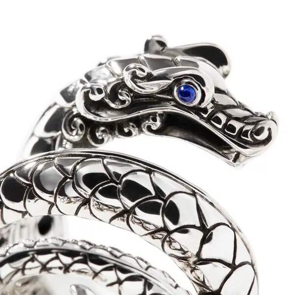 John Hardy Naga Ring With Sapphire