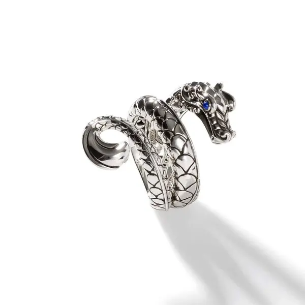 John Hardy Naga Ring With Sapphire
