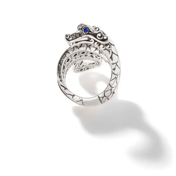 John Hardy Naga Ring With Sapphire